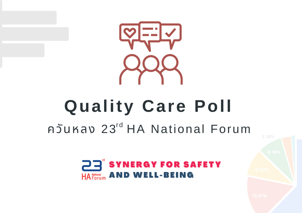 Quality Care Poll ควันหลง 23rd HA National Forum “Synergy for Safety ...